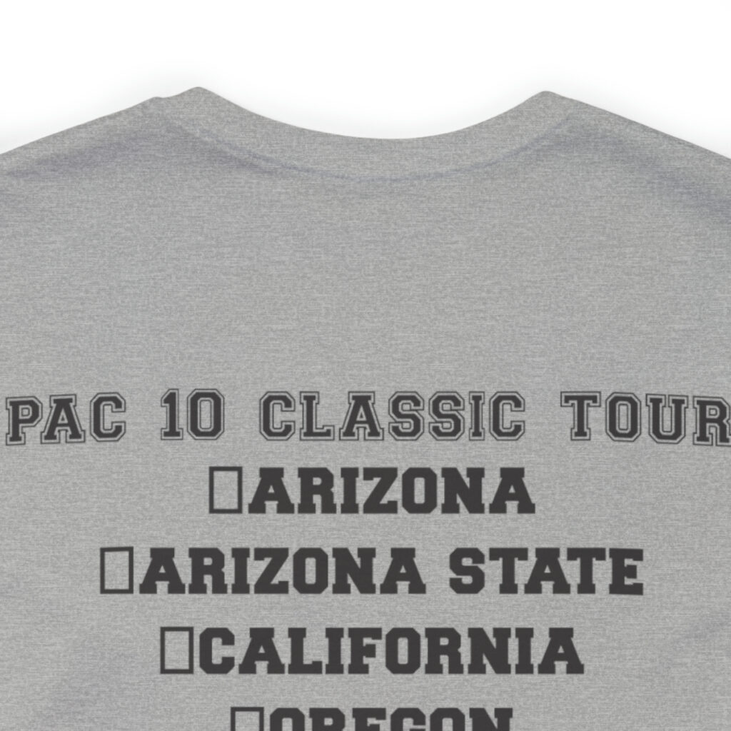 Classic PAC 10 Tour Shirt Grey - So Many Stadiums